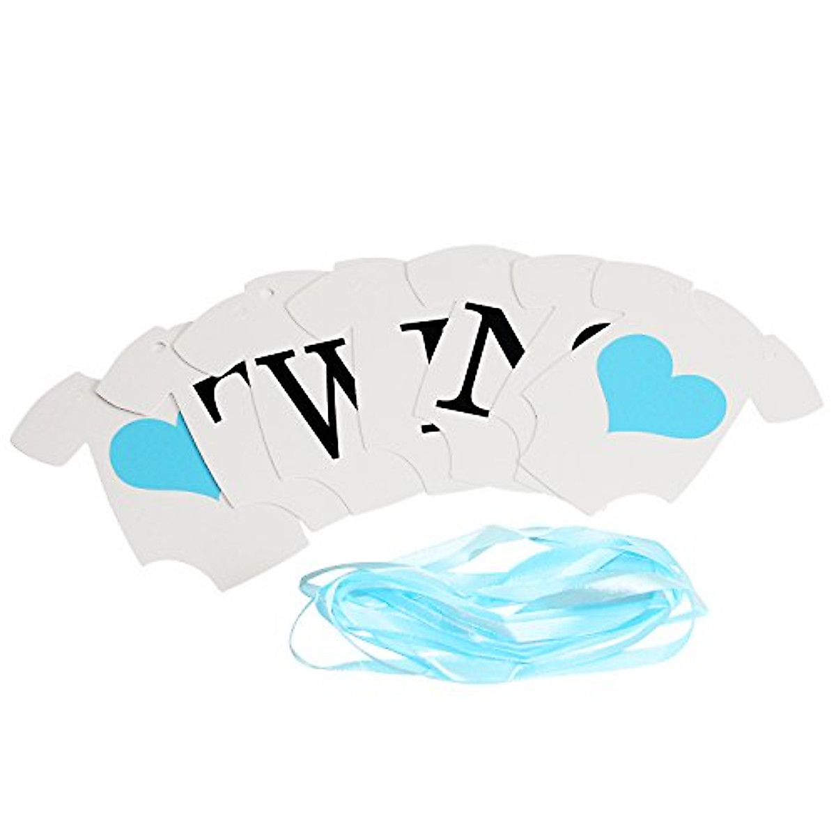 INNORU(TM) It is Twins Banner Baby Shower, Gender Reveal,Babies Party Decorations for Baby Boy 1st 2nd Birthday Banner