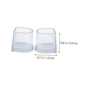 High Heel Chair Latin Heel Cover 16pcs Heel Repair Covers Antislip High Heel Pads High Heel Shoe Caps PVC Bagged Transparent Protection Plug Heel Protective Covers Dance Heel Cover
