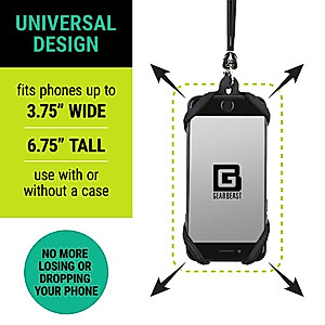 Universal Phone Lanyard Holder and Ring Grip, Silicone Cell Phone Lanyard Neck Strap and Phone Ring Holder Stand Compatible with Most Smartphones