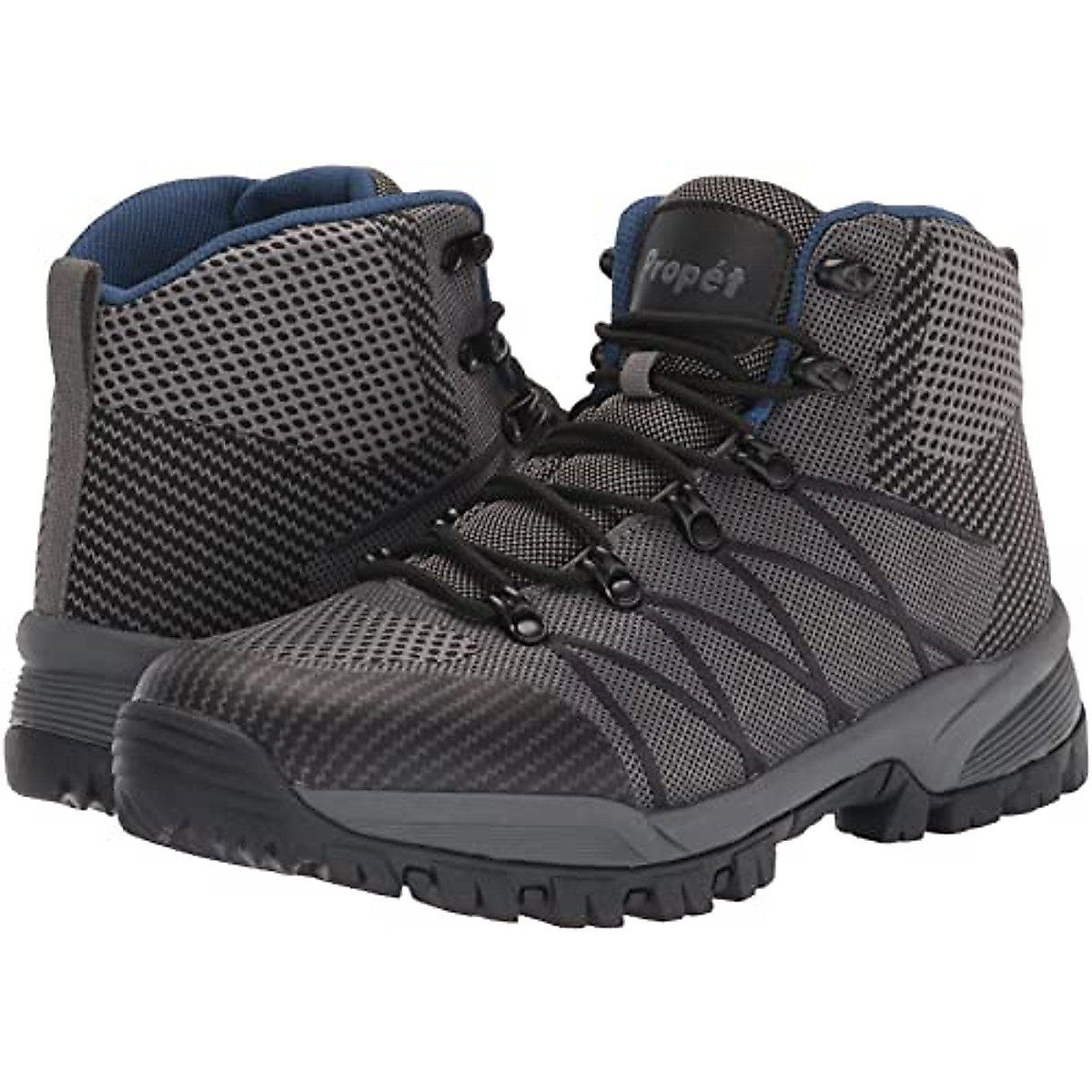 Propét mens Traverse Hiking Boot, Grey/Black, 9.5 XX-Wide US