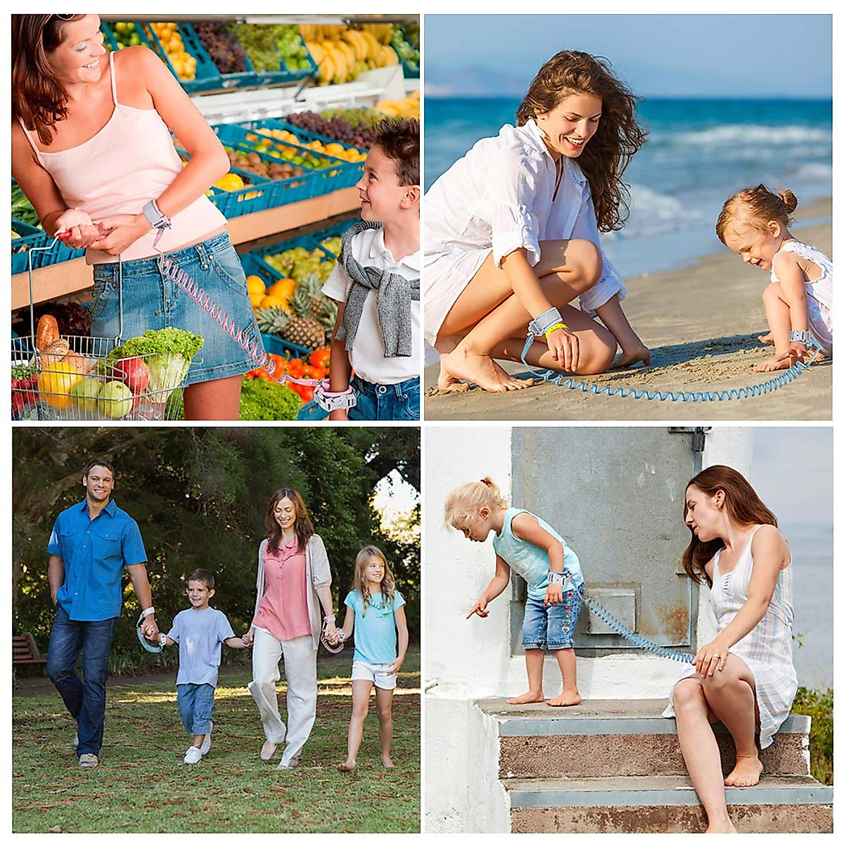 Anti Lost Wrist Link (8.2ft), Socub Breathable Toddler Leash Wrist for Child Safety, Wrist Link for Kids with Key Lock, Pink