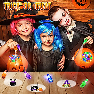 40 Finger Lights Halloween Party Favors for Kids, Light Up Halloween Trick or Treat Toys Bulk Goodie Bags Stuffers Fillers Non Candy Glow in the Dark Halloween Prizes Classroom Favors Party Supplies
