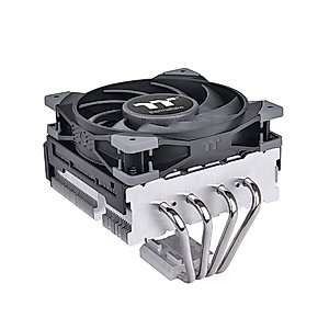 Thermaltake TOUGHAIR 110 140W TDP Top Flow CPU Cooler, Intel/AMD Universal Socket (LGA 1700/1200), 120mm 2000RPM High Static Pressure PWM Fan with High Performance Copper Heat Pipes CL-P073-AL12BL-A