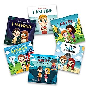Everyone Feels & Right Now Children's Book Series (6 Books) - Teach Your Kids How to Deal with Anger, Anxiety & Sadness, and How to Be Kind, Brave & Calm - by Dr. Daniela Owen, Child Psychologist