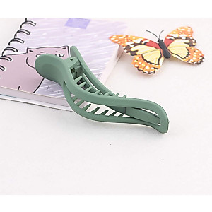 6PCS Hair Claws Clips No Slip Strong Hair Clips Teeth Curve Durable Alligator Duck Bill Jaw Clips Hair Styling Accessories (01)