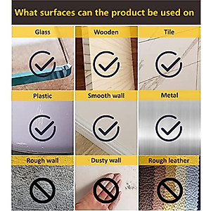 Hook and Loop Tape with Adhesive, Large Hook and Loop Sheets (4inch), Heavy Duty Industrial Strength Interlocking Tape for Office and Home (3.28ft Long)