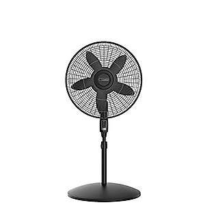 Lasko S18440 Performance 18-inch Oscillating Pedestal Standing Floor Fan with Remote Control and Adjustable Stand for Indoor, Bedroom, Living Room, Home Office & College Dorm Use – Black