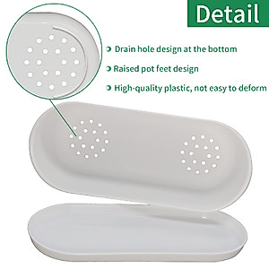 5-Pack Herb Planter,Window Boxes Planters with Multiple Drainage Holes,8.5" x 3.3" Oval Herb Garden Planter indoor/outdoor for Grow Plants, Flowers or Succulents, Deck Railing Window Planter Box