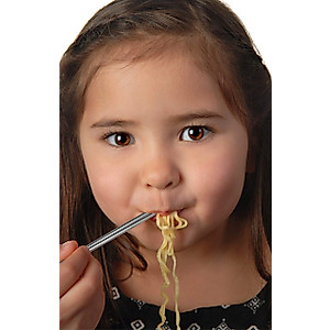 finessCity Chopsticks, 1 Pair of Chopstick, Titanium Chopsticks with Aluminium Case (Pink)