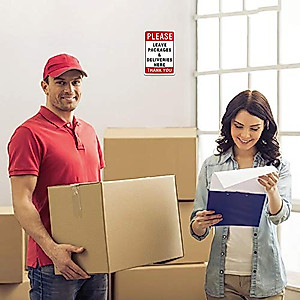 Please Leave Deliveries and Packages Here Sign 12"x 8" .04" Rust Free Aluminum - UV Protected and Weatherproof
