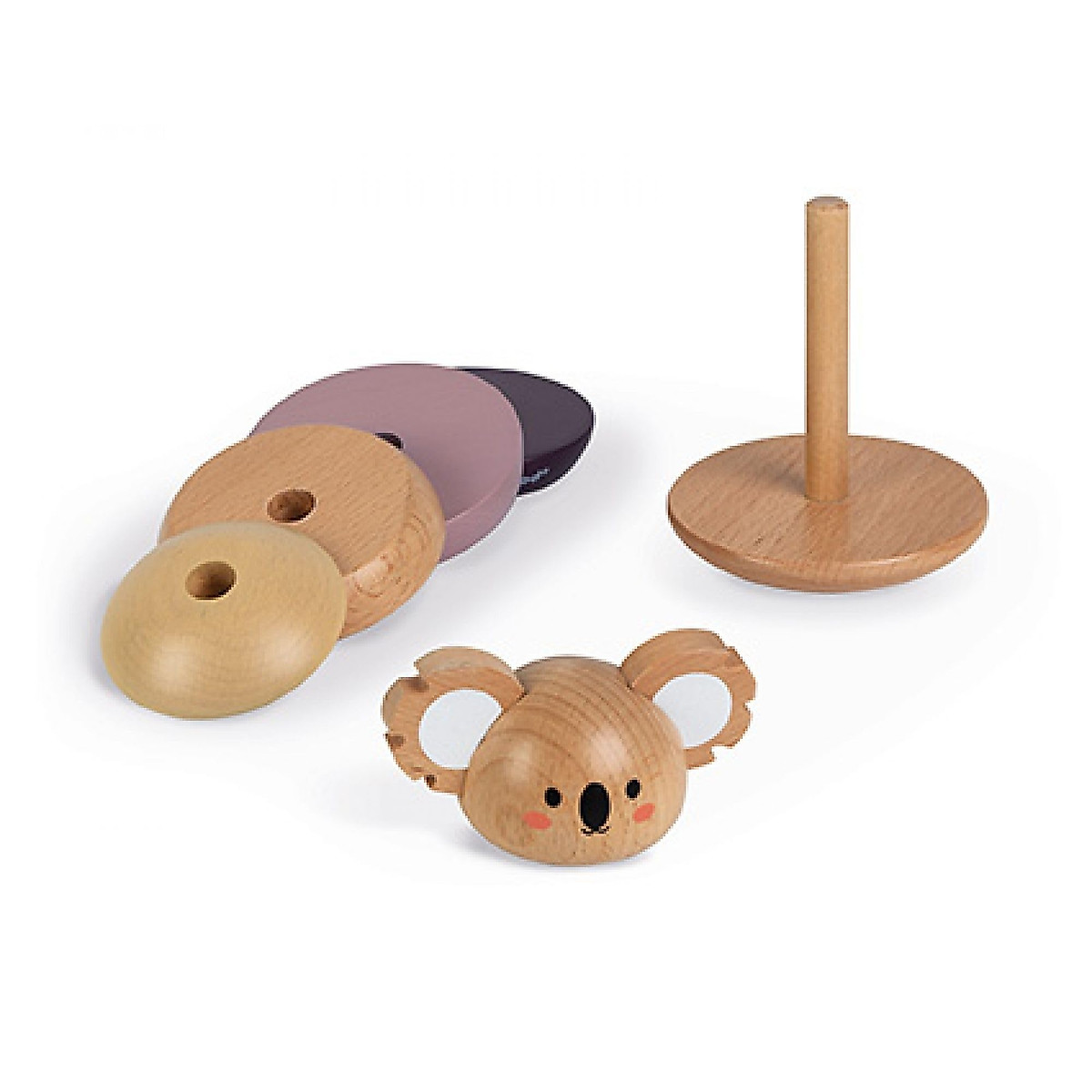 Janod World Wildlife Federation – Wooden Tumbling Koala - 6 Piece Set – Ages 12 Months+ - J08601
