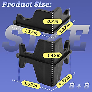 Terixe 16 Pcs Post Inserts Connectors for Whalen and Costco 5 Shelf Heavy Duty Shelving Unit - PP Plastic, Injection Molded, Sturdy Support - Black, Includes 8 Post Corner Connectors and 8 Post Caps