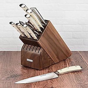 Wusthof Classic Ikon Creme 10 Piece Knife Set with Walnut Block