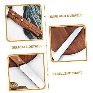 Yardwe Cookie Cutter Serrated Bread Metal Cutter Tool Serrated Acacia To Bake Kitchen Gadgets