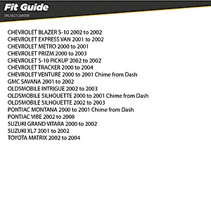 Scosche GM05B 2000-Up Speaker Connector for Chevrolet Metro/Tracker/Prizm/Venture