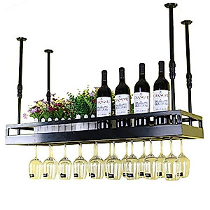 Creative Simplicity Stemware Racks Creative Simplicity Wine Bottle Holder for Wall Mounting Bottle Holder Made of Metal | Creative Simplicity Wine Bottle Holder | Height Adjustable | Hanging Creative
