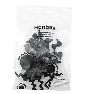 Honbay 50PCS 6#-32x5 M3.5 PC Computer Case Thumbscrews Thumb Screws Black zinc (50)