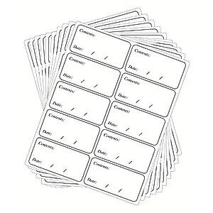 Hybsk Removable Freezer Labels Easy Peel Off - Frozen Food Storage 100pcs Labels That Leave No Sticky Residue After Use (Type 1)