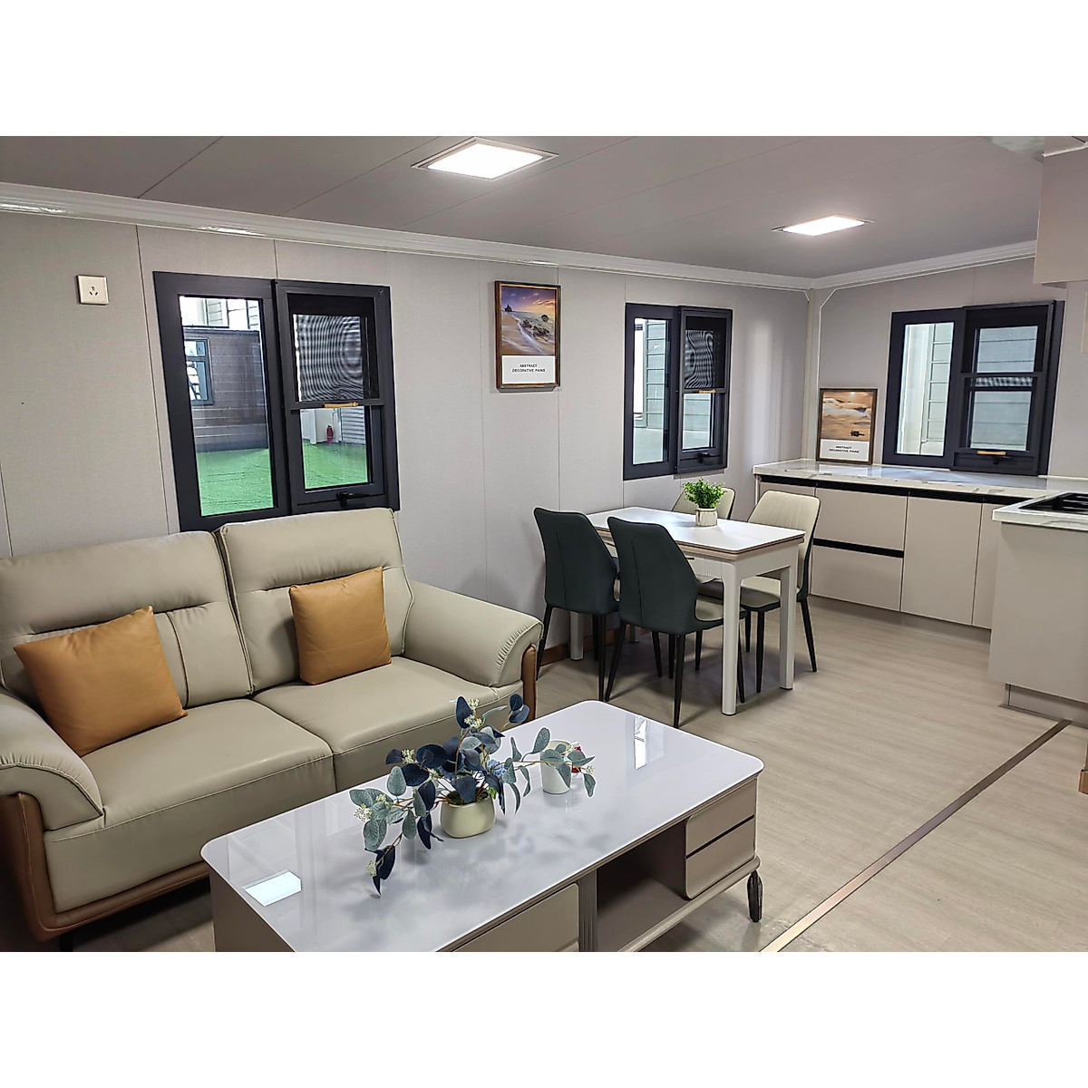 Almaro 40ft x 20ft Prefab Tiny Homes for Sale – Mobile Foldable Houses, Prefabricated Homes with Bathroom and Kitchen, Compact Living Solutions (40ft 2 Beds)