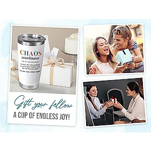 TEEZWONDER Funny Gifts For Women, Coworkers - Christmas, Birthday Gifts For Women, Friends, Thank You Gifts For Coworkers, Boss, Colleagues, Employee, Work Gifts - 20 Oz Stainless Steel Tumbler