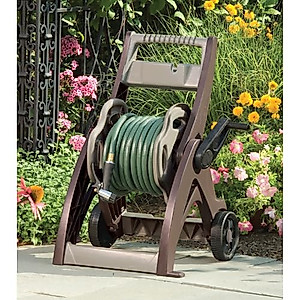 NOrhi 175 ft. Hosemobile Hose Reel Cart, Mocha and Taupe