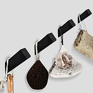 Heavy Duty Modern Wall Hooks 5 Pack Brushed Nickel Towel Hooks for Bathrooms