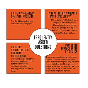 ToolBox Widget - Large Plier Organizer Rack for Tool Box Drawer,DIY Series, NON-MAGNETIC, Expandable and Modular, Holds 12 Large Pliers, Connects to Other DIY Tool Organizers - 2 pack