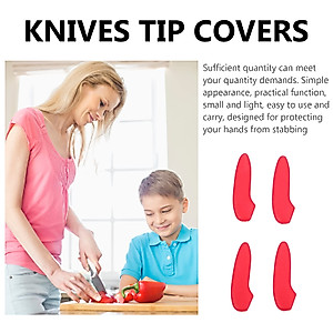 Professional Red Knife Cover: Universal Knife Tip Cover Waterproof Blade Covers Home Kitchen Restaurant Knife Blade Protector 50pcs
