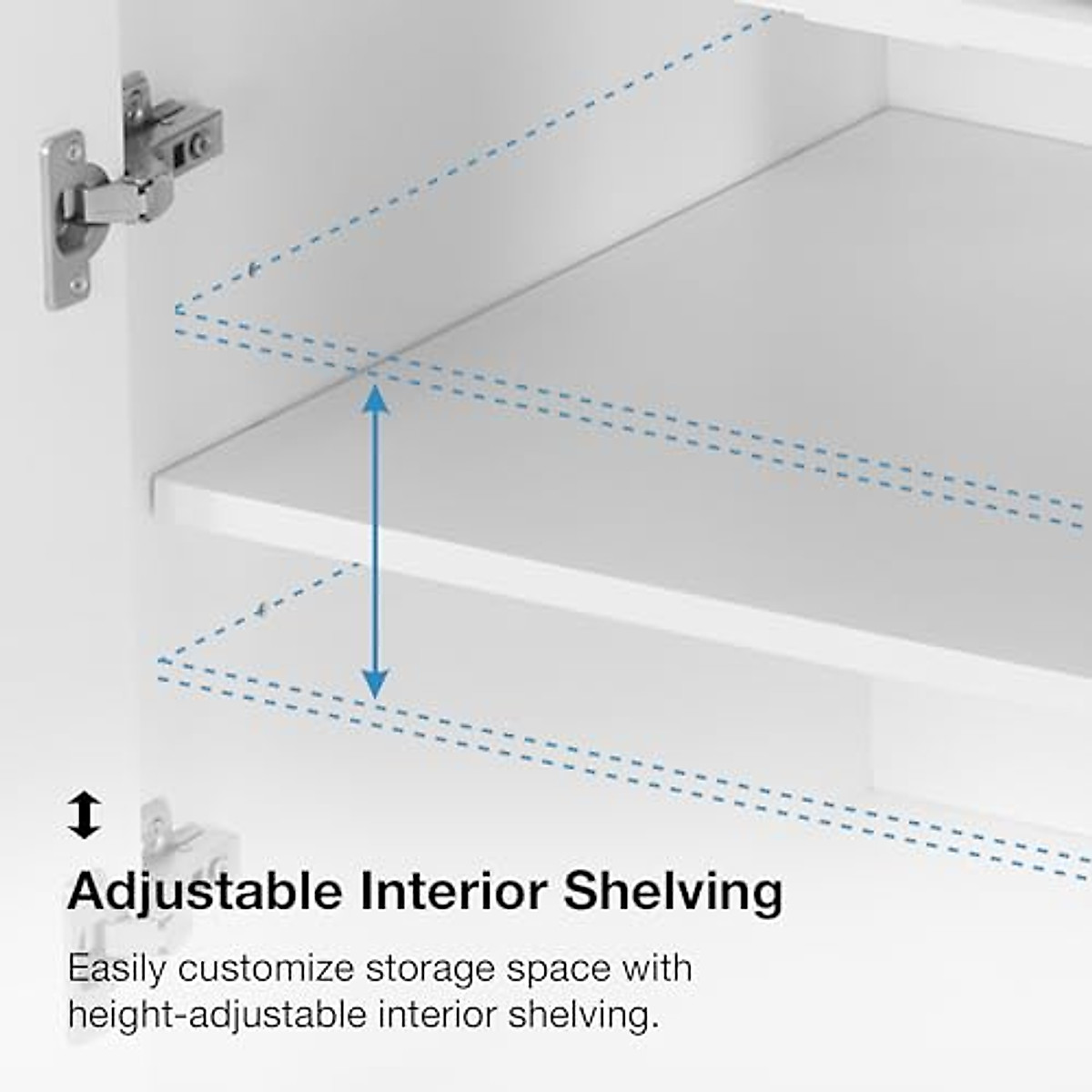 Ove Decors Emery 72 in. Double Sink Bathroom Vanity, in Pure White