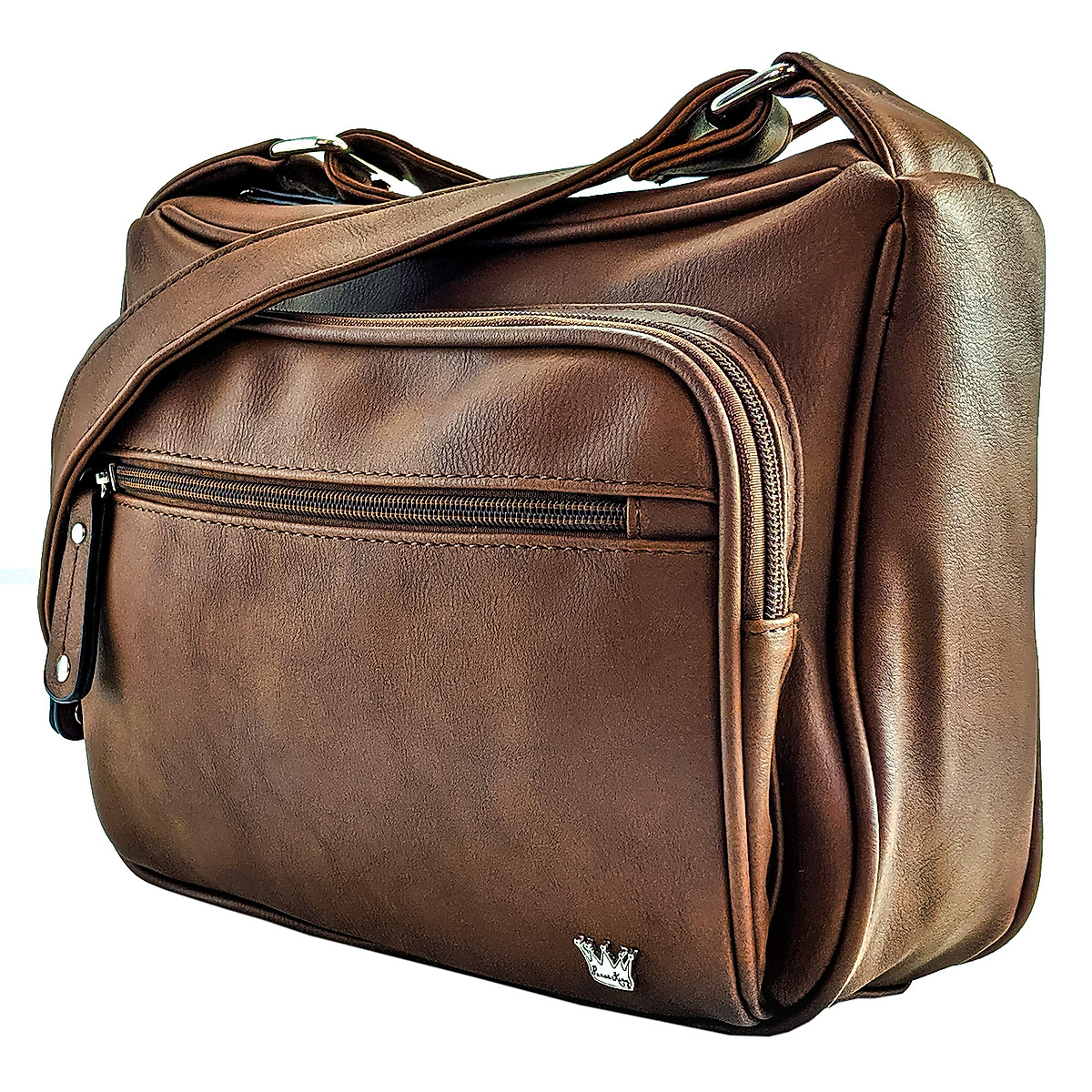 Purse King Magnum Dark Brown Concealed Carry Handbag