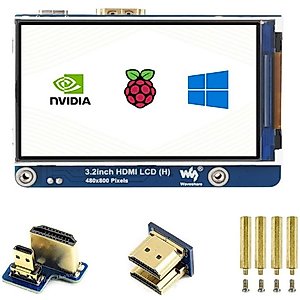 XYGStudy 3.2inch HDMI IPS LCD Display (H) Resolution 480×800 Adjustable Brightness Backlight No Touch Panel Supports Raspberry Pi Jetson Nano Windows 11/10 / 8.1/8 / 7 PC
