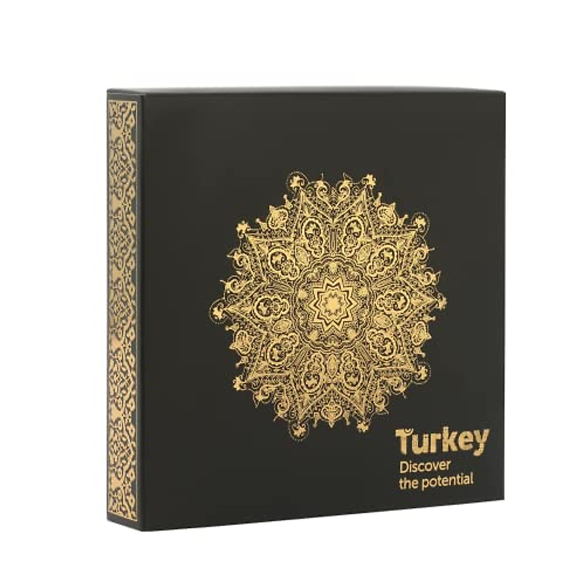 Prien Muslim Gifts for Eid, Gilt Covered Gift Box, Silvered Quran Gifts for Ramadan Mosque, Pearl Prayer Beads, Islamic Presents Women, Portable Boxes, Mawlid Gift Set for Birthday, Wedding, Umrah, Special Day (Black)