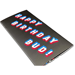 ZipGifts Birthday Card | Zip-Open Money Holder w/Clear Plastic Window for Cash, Check, & Gift Card (Game On)