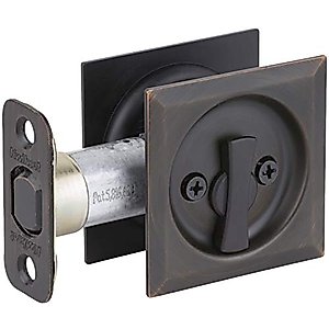 Kwikset 335SQT-11P Privacy Pocket Door Locks, Venetian Bronze