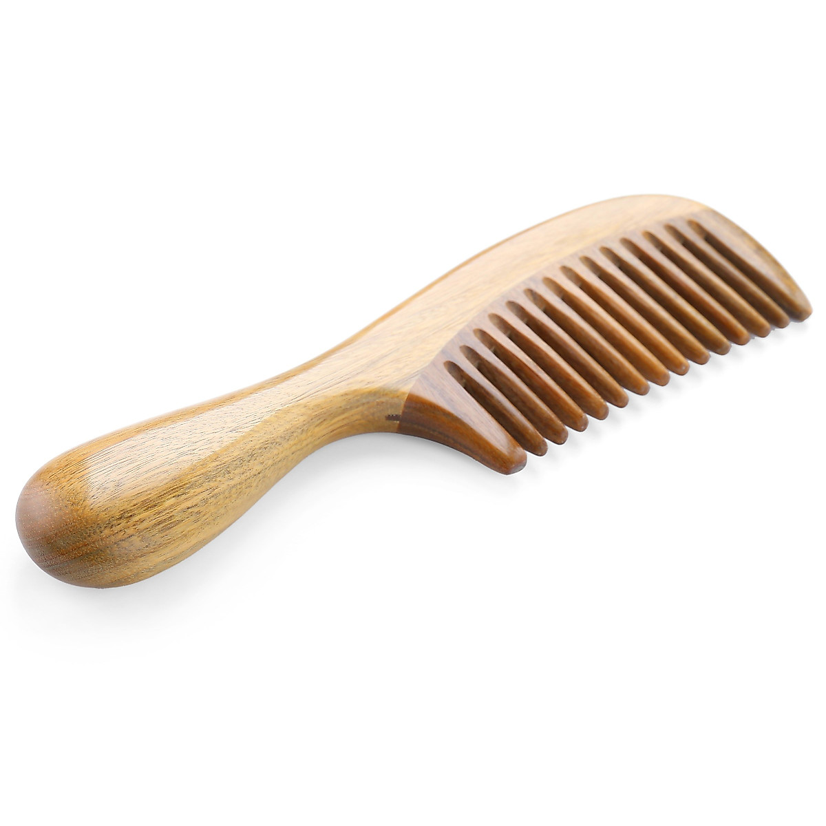 Onedor Natural Handmade Green Sandalwood Wide Tooth & Fine Tooth Wooden Comb Set, Natural Sandalwood scent for Beautiful Hairs. None-Tangled Hair & Anti-Static by nature