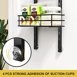 Vetacsion Pantry Door Organizer 12 Inch Wide, 5 Tier Hanging Adjustable Over the Door Spice Rack For Narrow Space