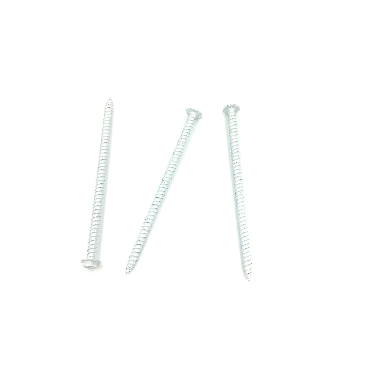 #10 x 4" Hex Washer Head Sheet Metal Screw #8 Head FWD Serrations (250, White)