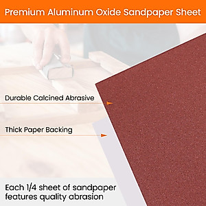 KENDO Emery Cloth Roll, 5 Grit Sandpaper Roll Assorted Sandpaper, Including 150 240 320 400 600 Grains, 6M for Woodworking, Automotive, Metal Polishing