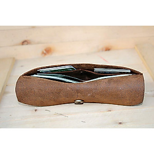 Handmade High Quality Retro Leather Multi-function Envelope Mobile Phone Card Holder Wallet