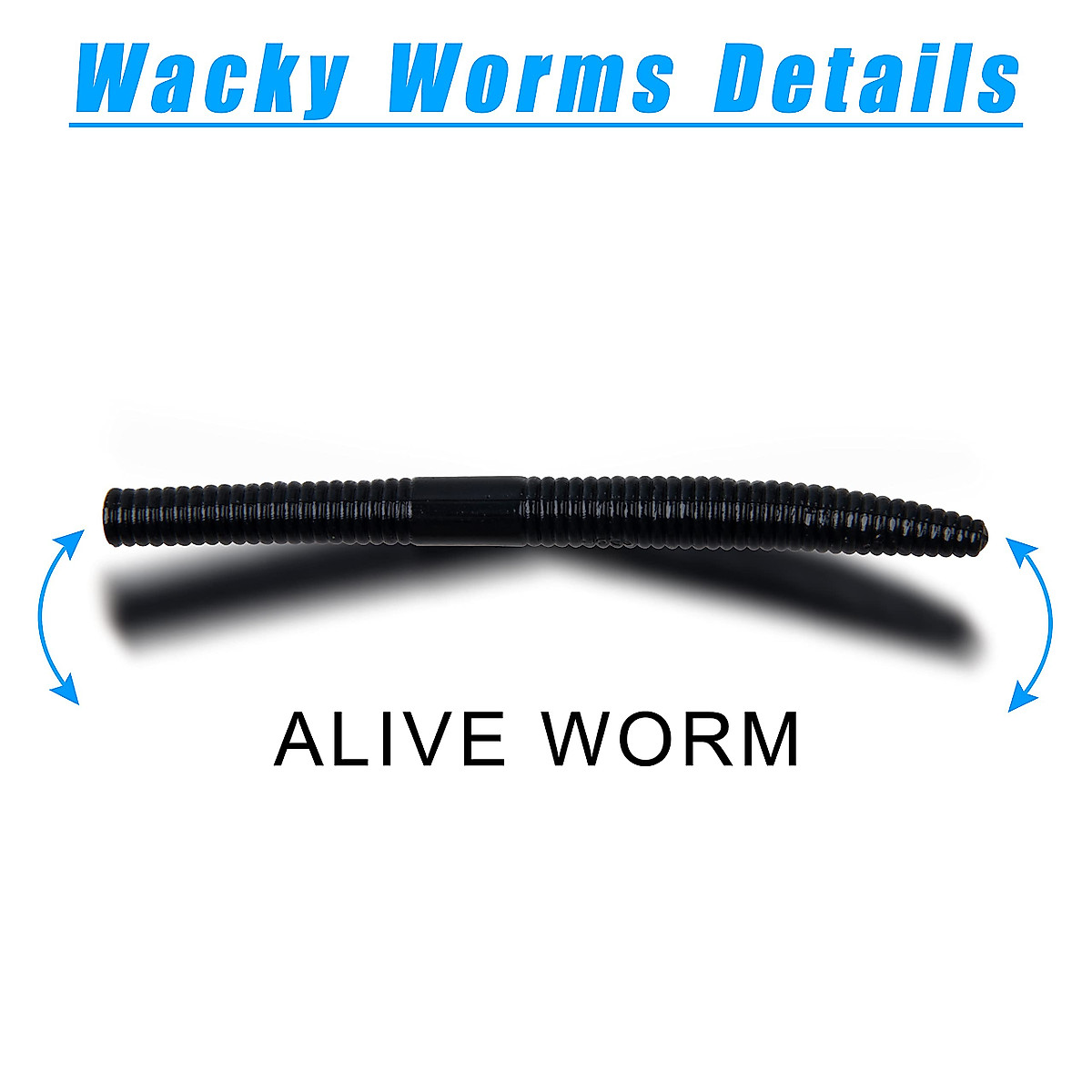Wacky Rig Worm Hooks Fishing Tool Kit, 81PCS Fish Worm O Rings Set Weedless Hook for Largemouth and Smallmouth Bass Fishing