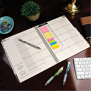 2024 Essential 8.5"x11" Monthly Planner with Tabs - 14 Months (November 2023 Through December 2024) - Professional, Simple, Easy-to-Use Design. Frosted Vinyl Covers for Extra Protection