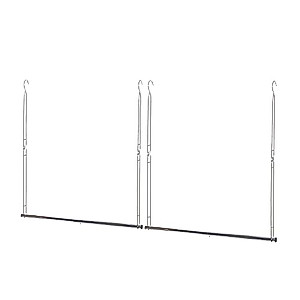 STORAGE MANIAC Hanging Closet Rod, Adjustable Width and Height Closet Hanging Organizer, Space-Saving Clothes Hanging Bar, Closet Extender Hanging Rod Double Closet Hanging Rod, 2 Pack Chrome