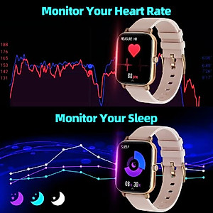 1.7'' Phone Smart Watch Answer/Make Calls, Fitness Watch with AI Control Call/Text, Android Smart Watch for iphone Compatible, Full Touch Smartwatch for Women Men, Heart Rate/Sleep Monitor Watch