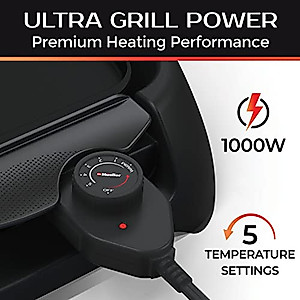 Mueller Ultra GrillPower 2-in-1 Smokeless Electric Indoor Removable Grill and Griddle Combo, Nonstick Plate, with Adjustable Temperature, 120V