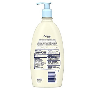 Aveeno Baby Daily Moisture Lotion for Delicate Skin with Natural Colloidal Oatmeal & Dimethicone, Hypoallergenic, Fragrance-, Phthalate- & Paraben-Free, 3 x 18 fl. oz
