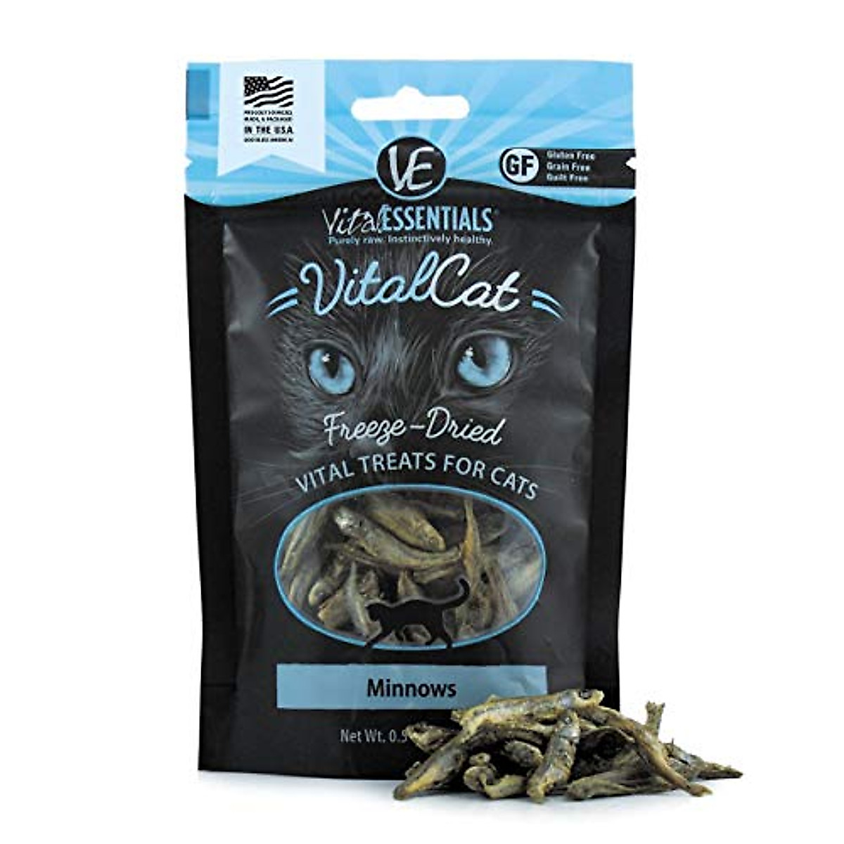 Vital Cat Freeze-Dried All-Natural Minnows Cat Treats, 0.5 oz.
