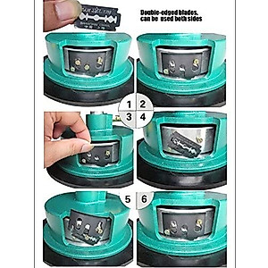 4PCS Blades for Cutter&1PCS Round Black Mat for Cloth Sample Disk Cutter, Fabric Weight Cutter,Textile Fabric GSM Sampling,Cloth Device Weight Instrument Sampler Paper Cutting