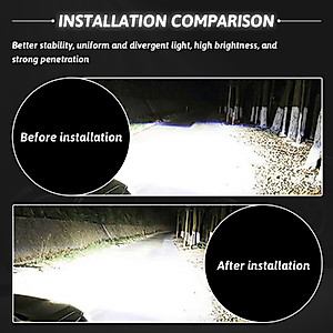 GKmow 2 PCS 9005 Car LED Fog Light, 3570 2SMD 4000LM Super Bright CREE Chip, 360° Light Range 7000K White LED Bulb, Decoding Reversing Light, Taillight DRL Replacement, for Most Car (White)