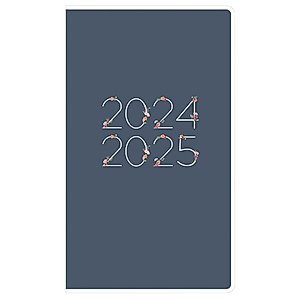 2024-2025 Blue Sky™ Ashlyn 24-Month Planning Calendar, 3-5/8" x 6-1/8", Navy Clear, January 2024 to December 2025, 143959