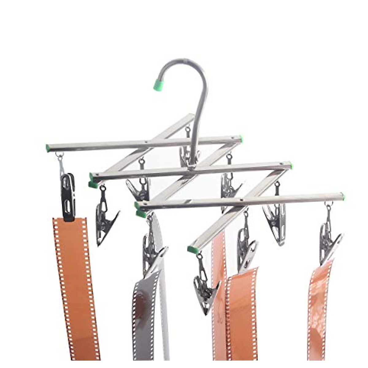 Darkroom Film Negative Drying Hanging Rack Frame Foldable Hanger Windproof 10 Clips for 35mm 120 4x5'' Film
